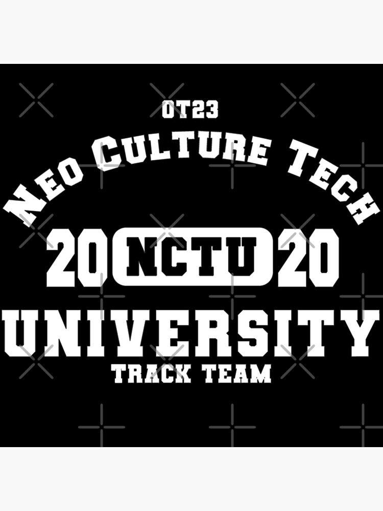 "Neo Culture Tech University Track Team Athletic Logo (White)" Poster ...