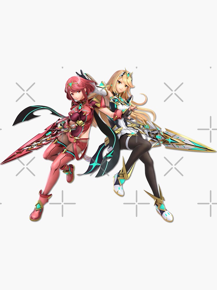 "Pyra and Mythra" Sticker by KOSCs | Redbubble