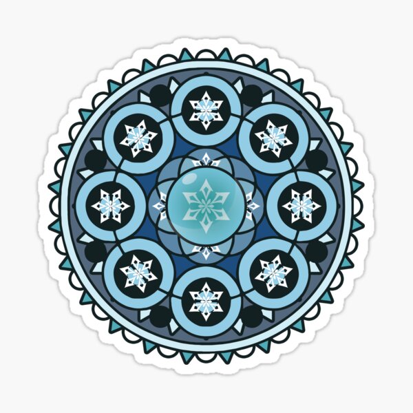 "Cryo Pattern - Genshin Impact Art" Sticker for Sale by YTBooks | Redbubble