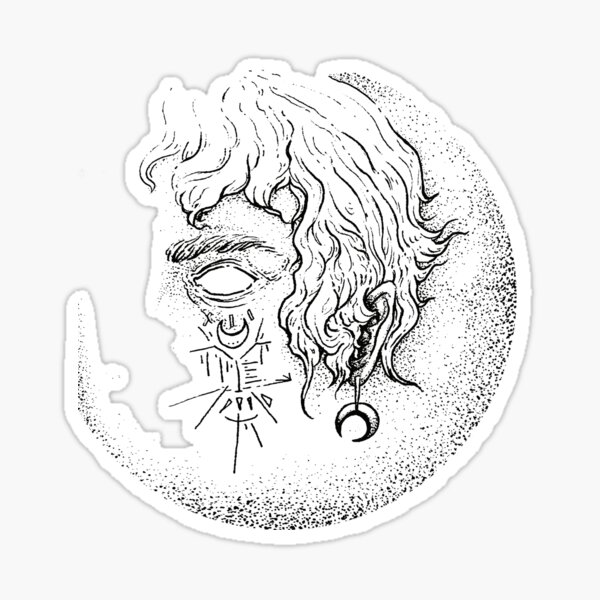 "Magic Moon" Sticker for Sale by Tounki | Redbubble