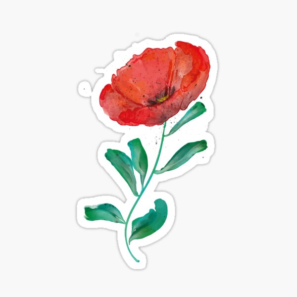 "Poppy" Sticker for Sale by fantasina | Redbubble