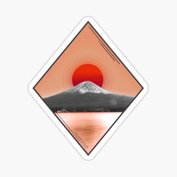 "Landscape Mount Fuji Japanese Aesthetic" Sticker for Sale by ...