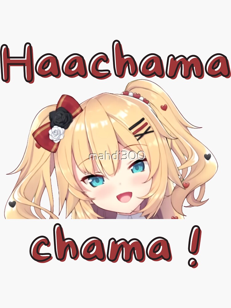 Pegatina «Akai Haato Haachama chama vtuber» de mahdi300 | Redbubble