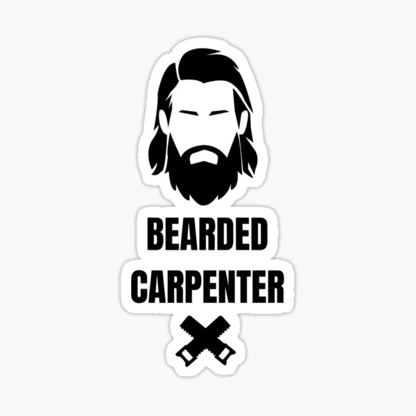 "bearded carpenter" Sticker by Stefch99 | Redbubble