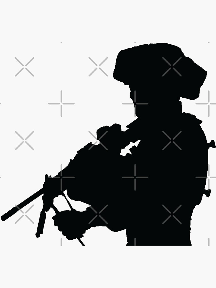 "IDF Stickers: IDF Soldier Silhouette" Sticker for Sale by IamIsrael ...