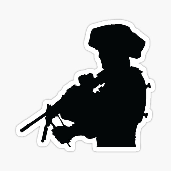 "IDF Stickers: IDF Soldier Silhouette" Sticker for Sale by IamIsrael ...
