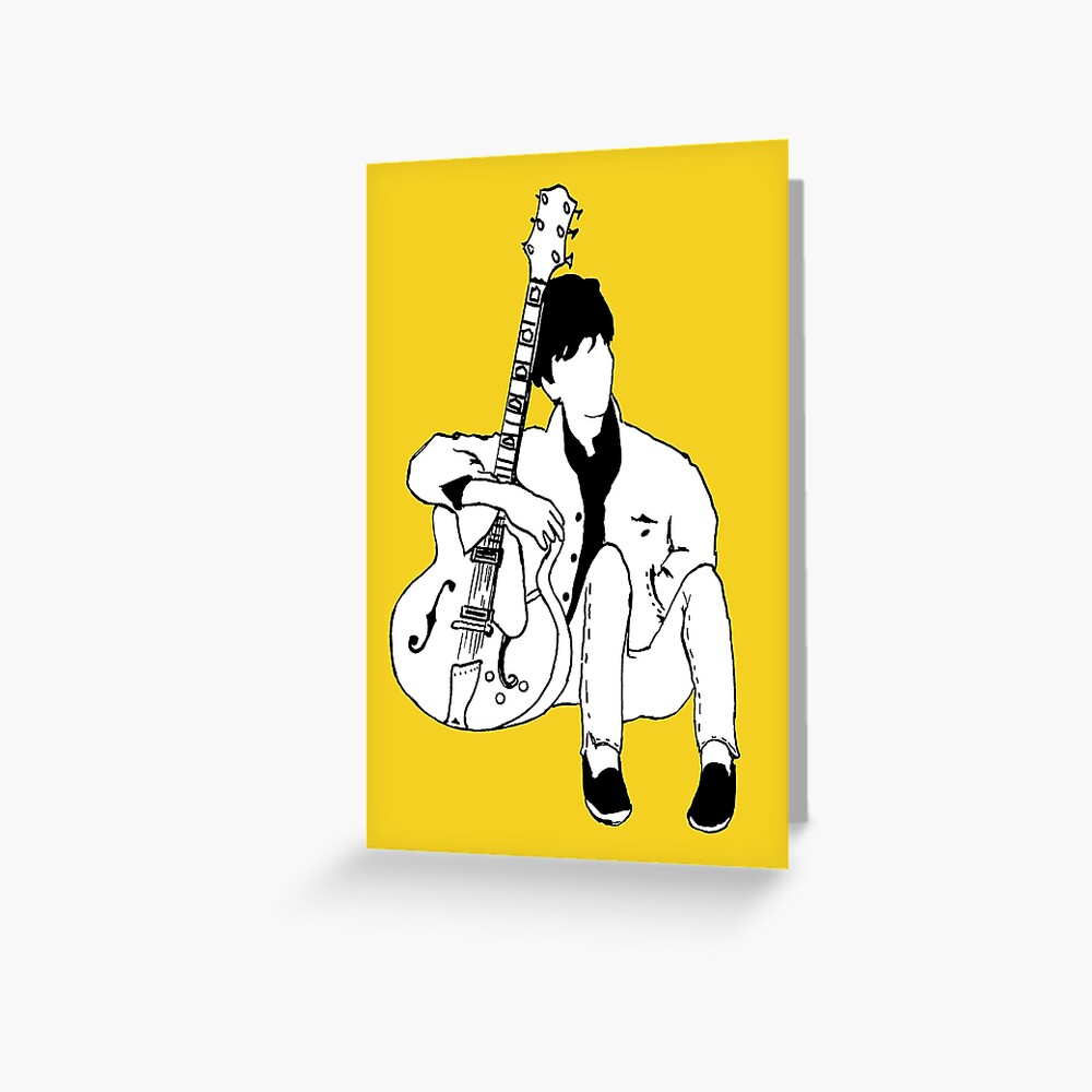 "Young 80s Johnny Marr (Yellow)" Greeting Card by shawn-sab-art | Redbubble