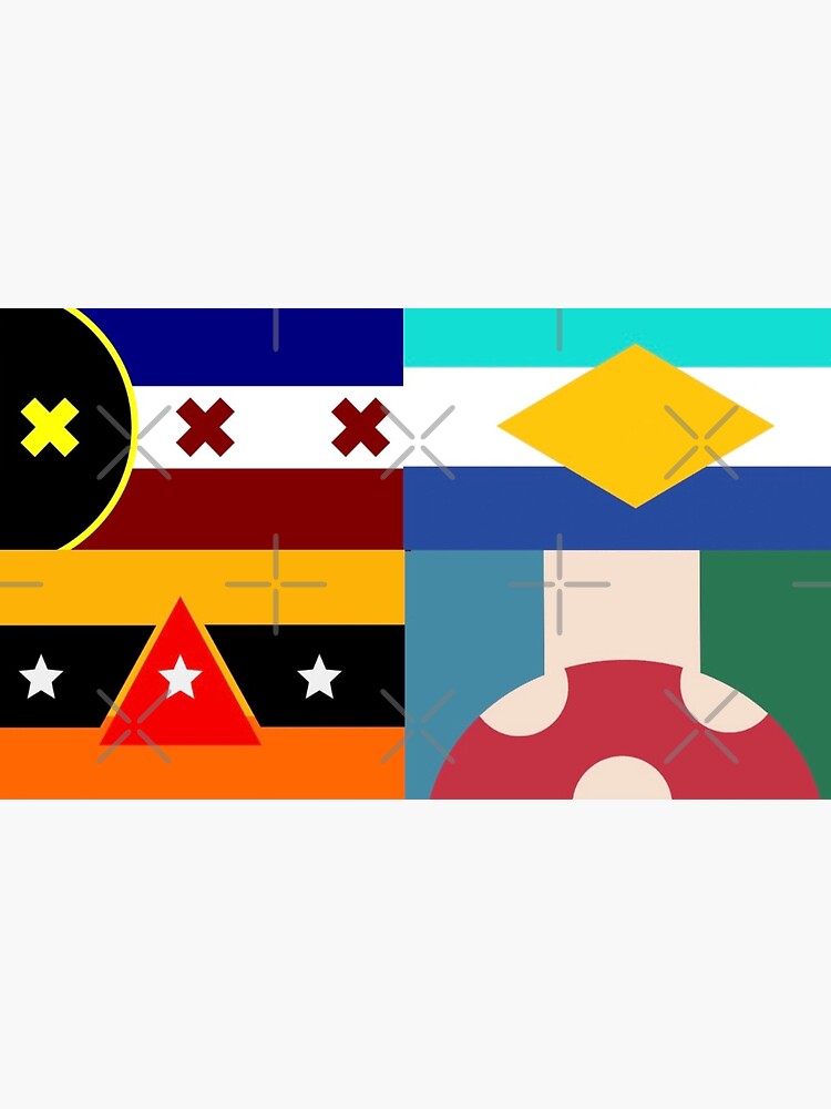 Pegatina «Banderas DSMP» de Artyabby16 | Redbubble