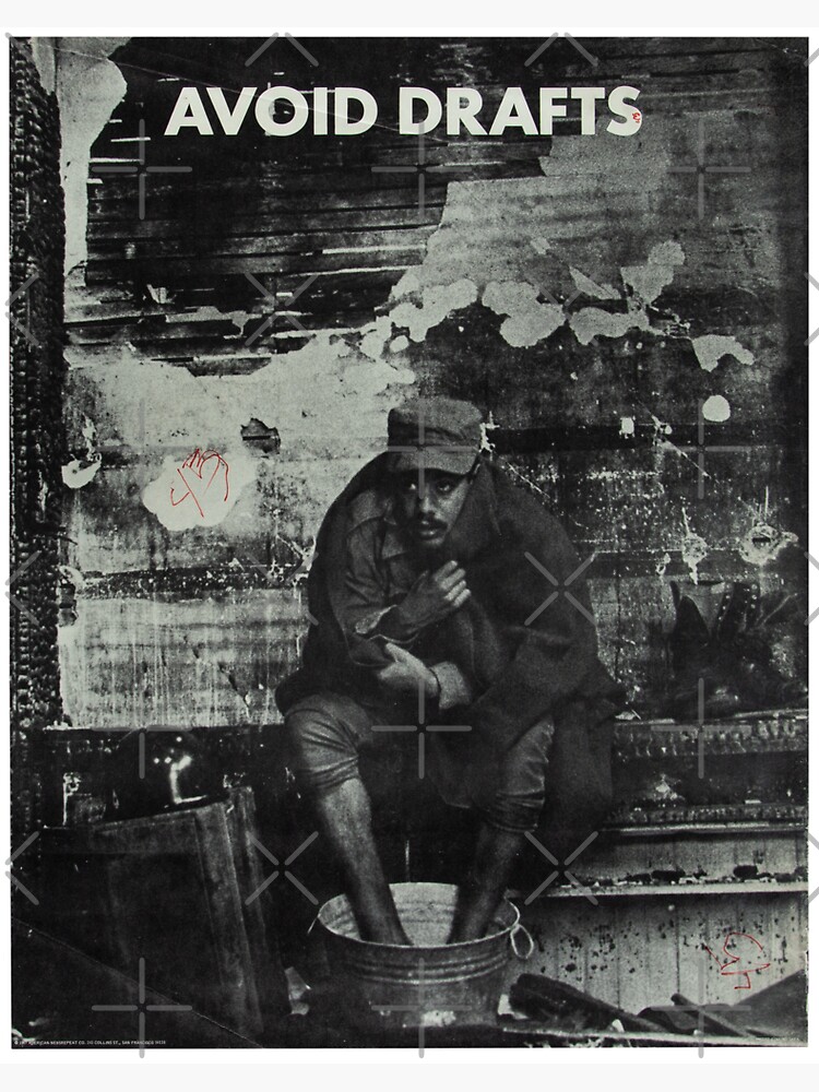 "Avoid Drafts - Anti Vietnam Draft Vintage Poster - 1967 - San ...