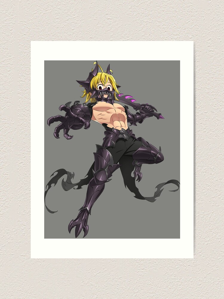 "Seven Deadly Sins Meliodas Full Body (Demon) #6" Art Print by ...