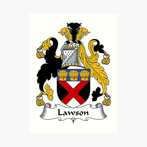 "Lawson Coat of Arms / Lawson Family Crest" Art Print by ...