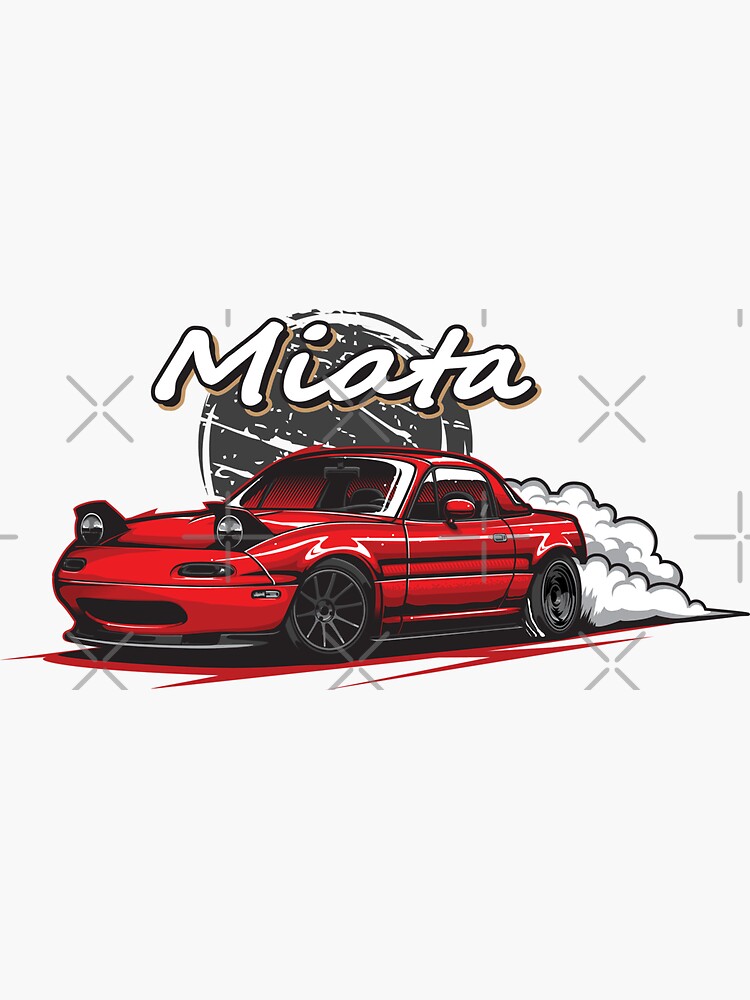 "Mazda MX5 Miata" Sticker for Sale by Aliaksandr | Redbubble