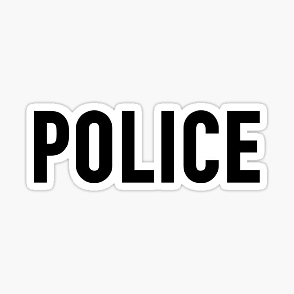 "Police" Sticker for Sale by Wildflower Designs | Redbubble