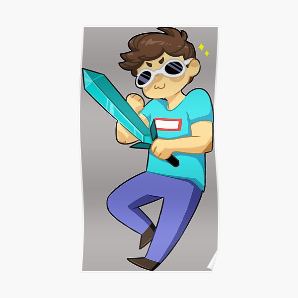 "george chibi Dream Team Smp" Poster for Sale by camrenhane | Redbubble