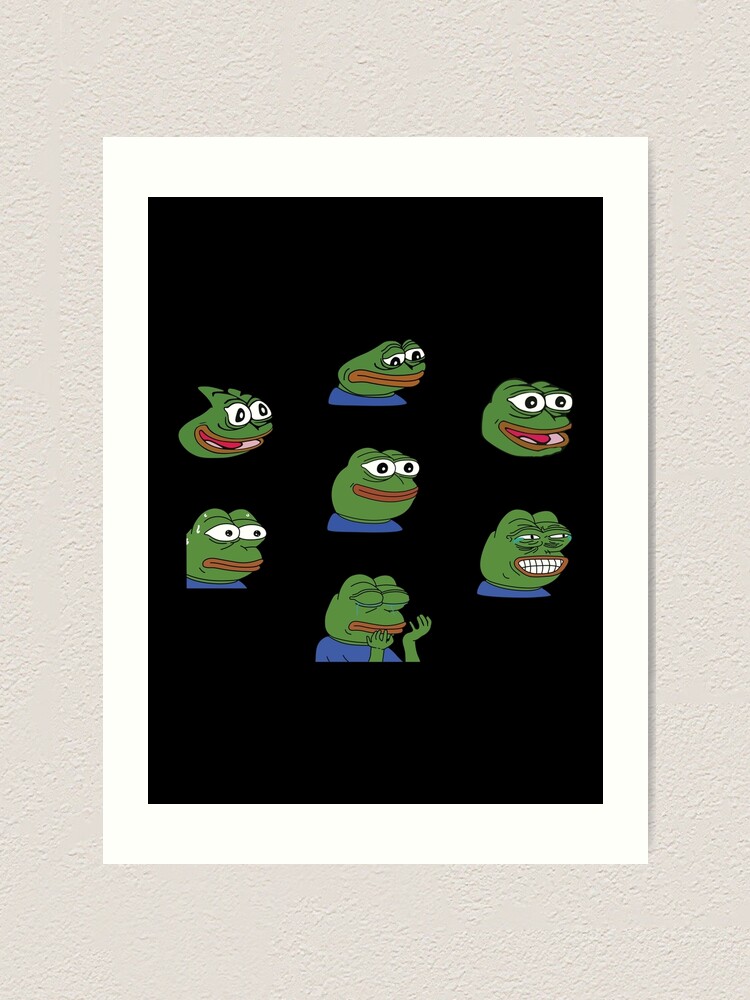 "Pepe Twitch Emotes Pack 1" Art Print by OldDannyBrown | Redbubble