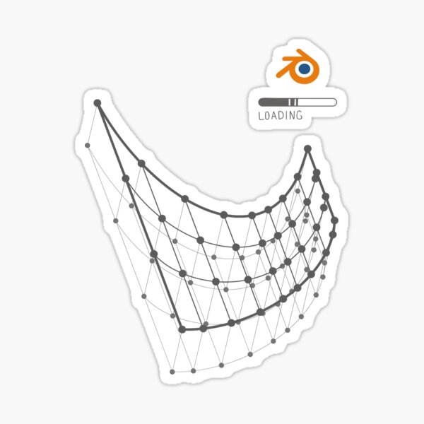 "3d modeling in blender" Sticker for Sale by beh22ad | Redbubble