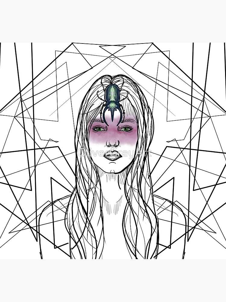 "Scarab Girl" Art Print by OliverGreyArt | Redbubble