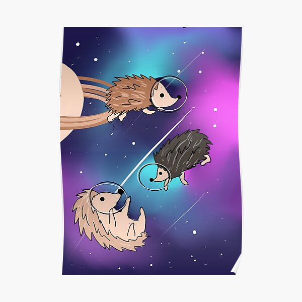 "Space Hedgehogs" Poster by RavenOfficiall | Redbubble