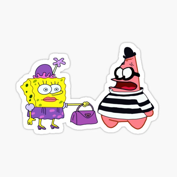 "Spongebob and Patrick sticker" Sticker for Sale by westerns-9 | Redbubble
