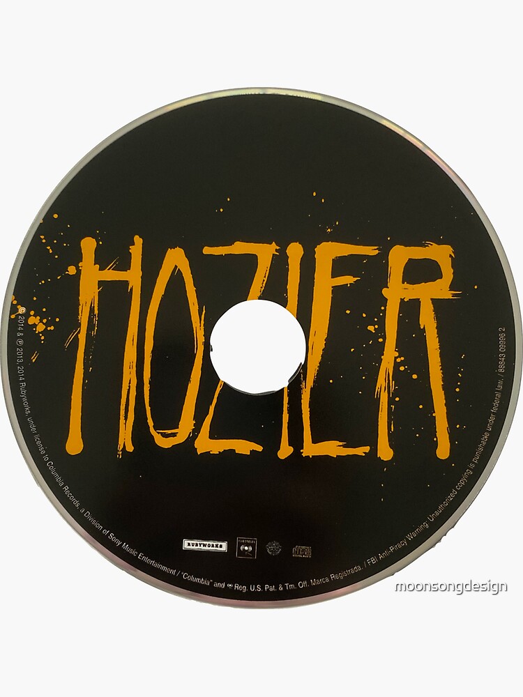 "hozier disc" Sticker for Sale by moonsongdesign | Redbubble