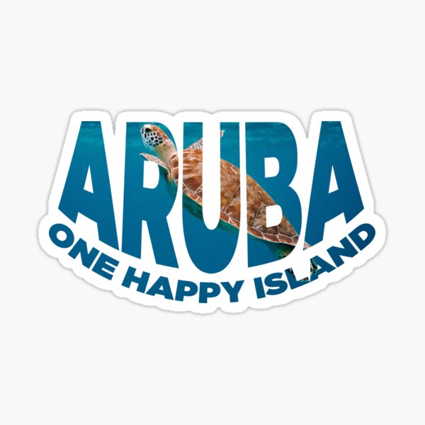 "Aruba One Happy Island" Sticker for Sale by Fashion-America | Redbubble
