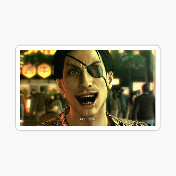 "Kiryu-Chan!" Sticker by fustilugz | Redbubble