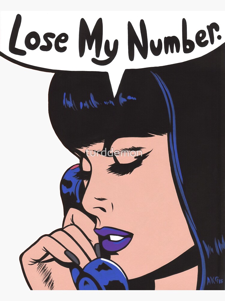 "Lose My Number" Sticker for Sale by turddemon | Redbubble