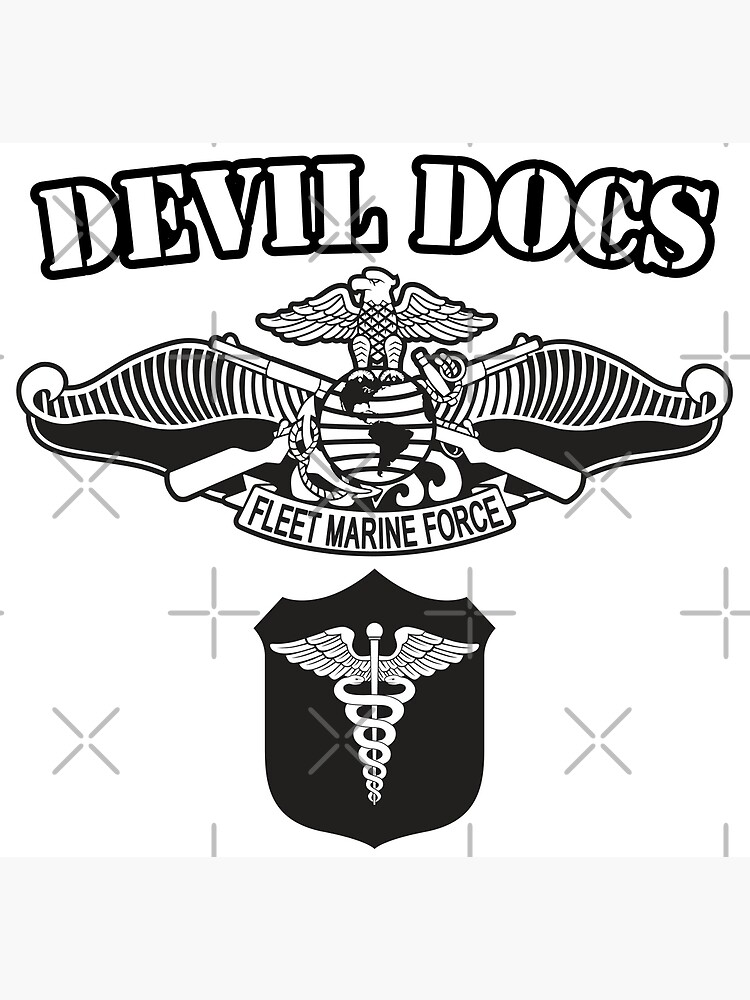 "Navy Devil Docs - Fleet Marine Force and Corpsman" Photographic Print ...