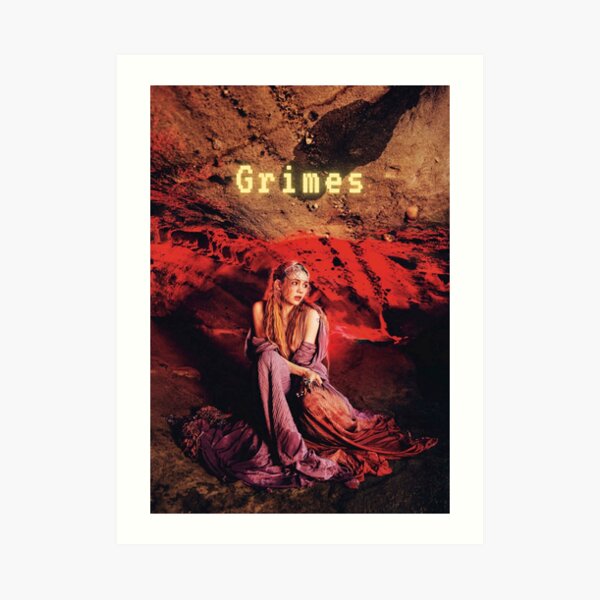 "grimes fiery pixels" Art Print for Sale by sonabtha | Redbubble