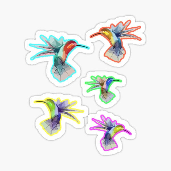 "Hummingbirds" Sticker for Sale by jonah-sc7 | Redbubble