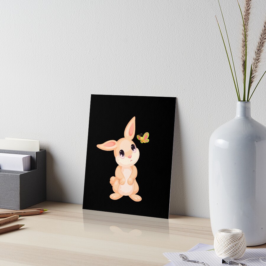 Cute Bunny Rabbit Loaf Art Board Print By Kayta5200 Redbubble