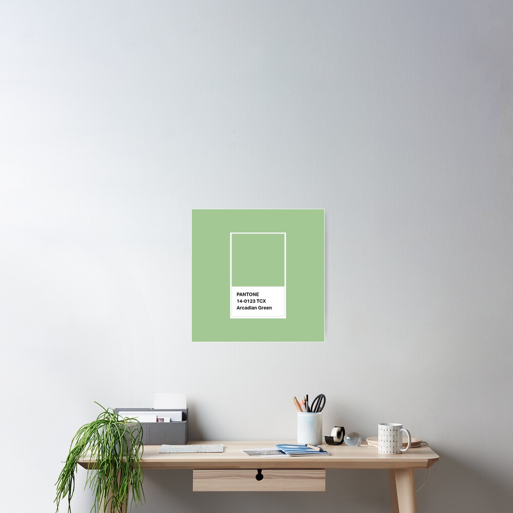 "Pantone Colour 14-0123 TCX Arcadian Green" Poster by DiabhalsDau ...
