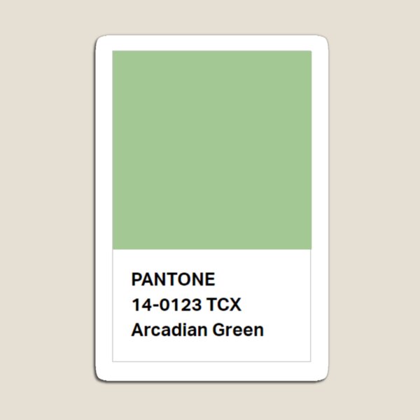 "Pantone Colour 14-0123 TCX Arcadian Green" Magnet for Sale by ...