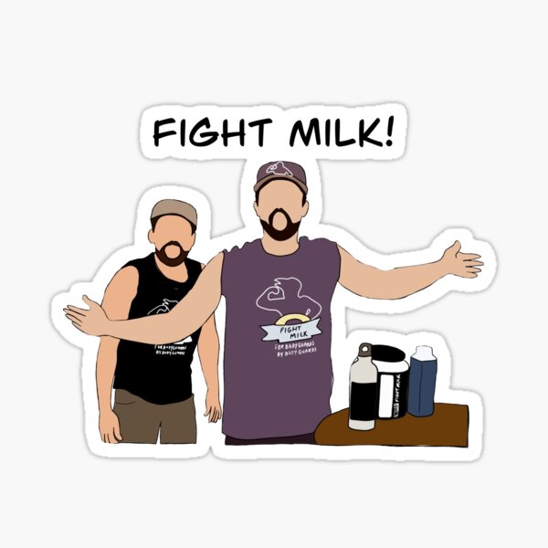 "Fight Milk!" Sticker by TattedLove | Redbubble