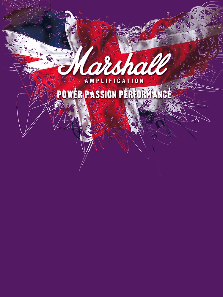 "Marshall Amp Union Jack - Power, Passion, Performance" Classic T-Shirt ...