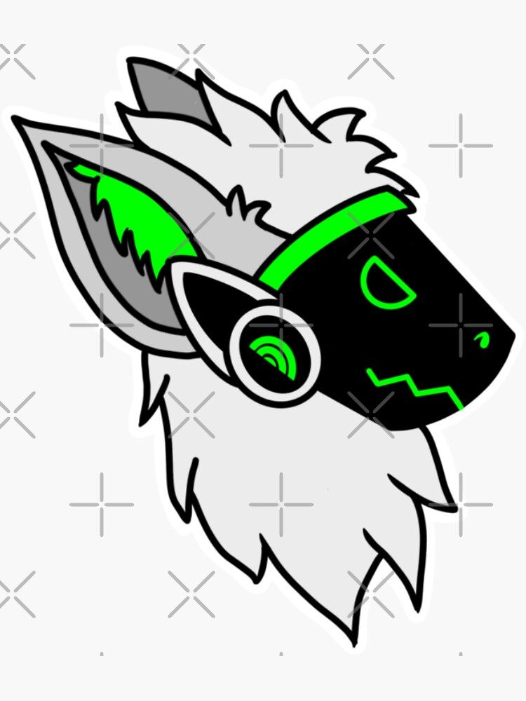 "Furry Protogen Art" Sticker for Sale by planetpaws | Redbubble