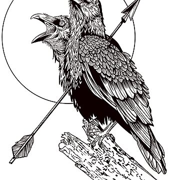 "Two headed crow" Art Print for Sale by Grace Curran | Redbubble