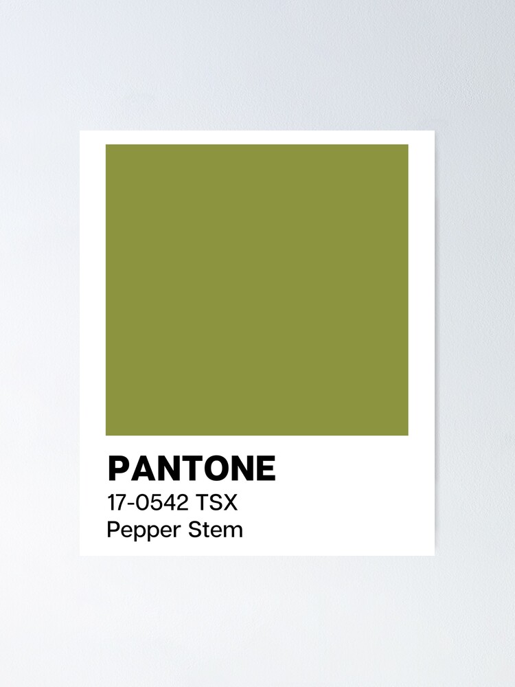 "Pantone Pepper Stem" Poster for Sale by piastrelli | Redbubble