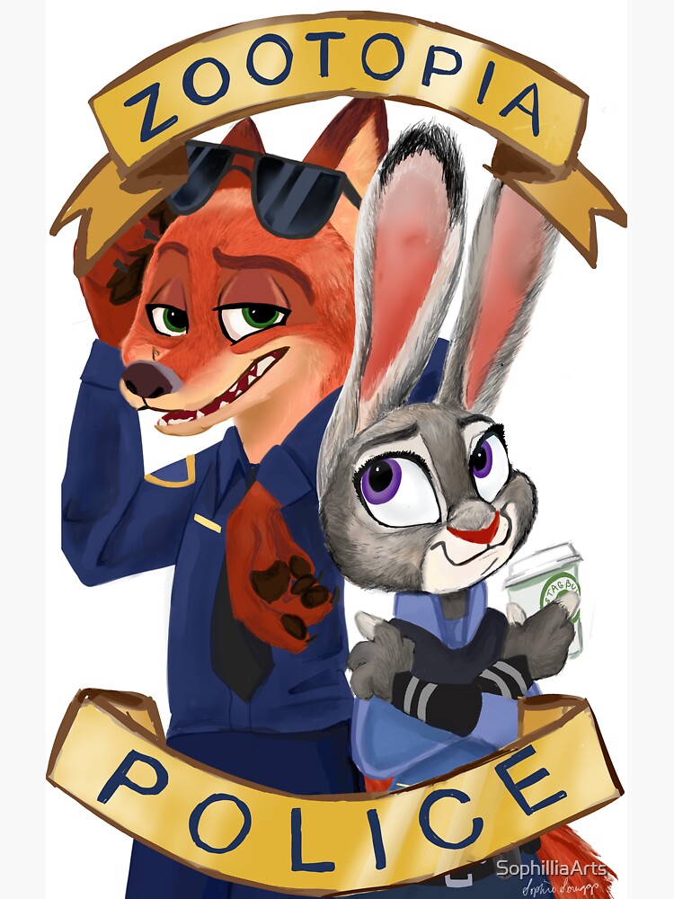 "Zoo Police" Sticker by SophilliaArts | Redbubble