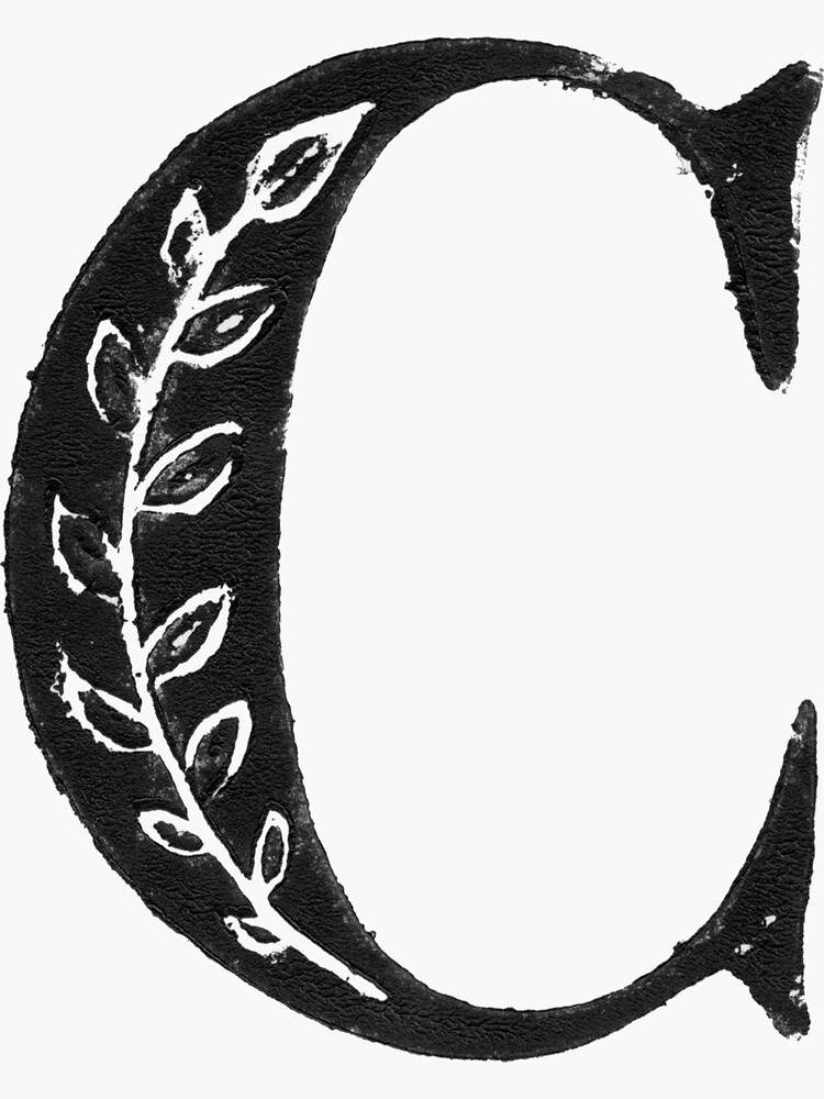 "Serif Stamp Type - Letter C" Sticker for Sale by seeback | Redbubble