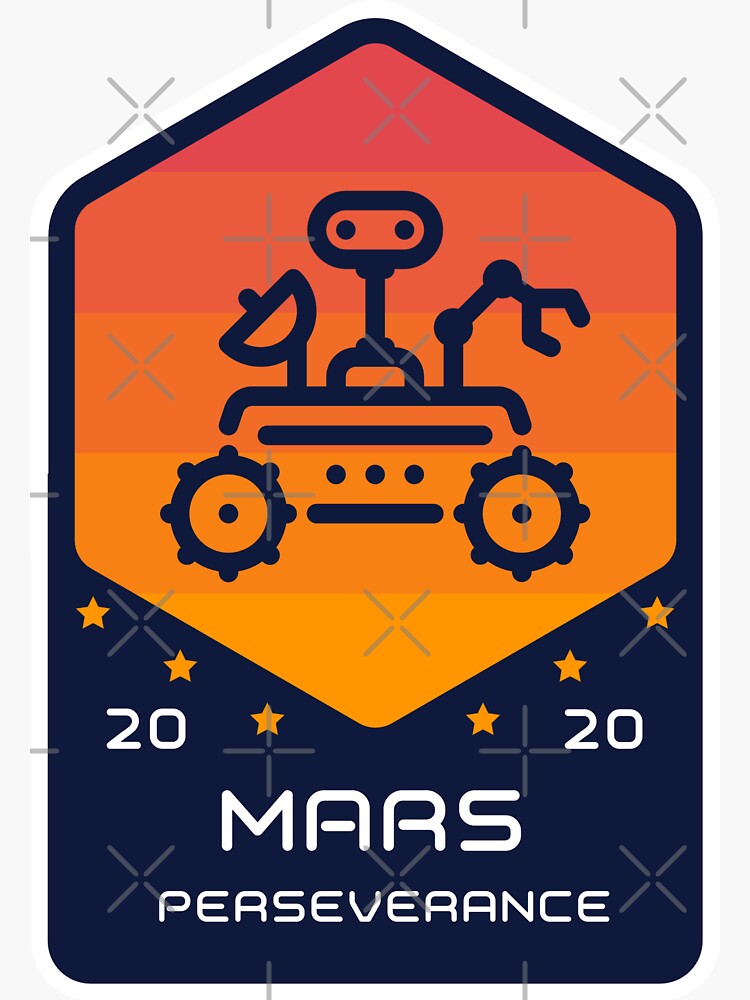 "Mars 2020 Perseverance Rover" Sticker for Sale by bcmpod | Redbubble