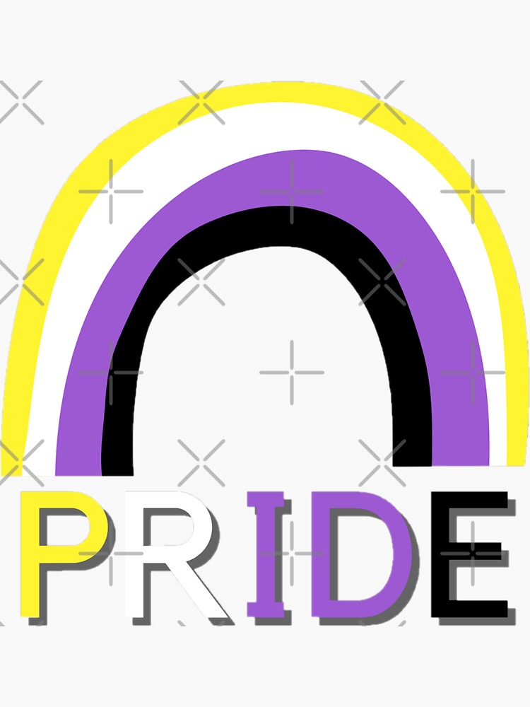 "non binary rainbow" Sticker for Sale by Lilou-artem | Redbubble