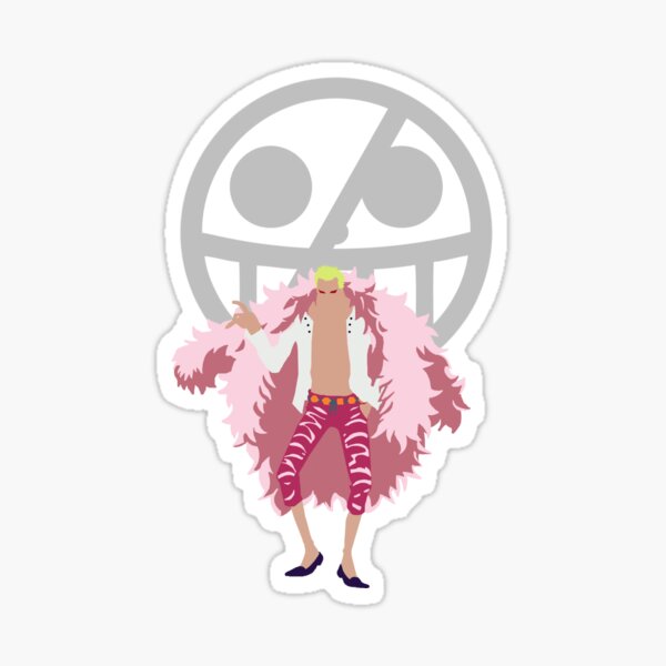 "Doflamingo one piece manga minimalist design art" Sticker for Sale by ...