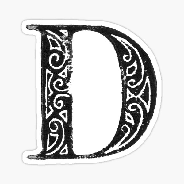 "Serif Stamp Type - Letter D" Sticker by seeback | Redbubble