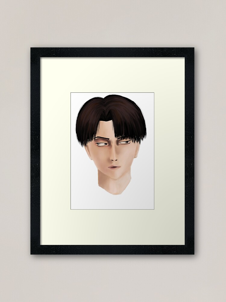 "Levi Ackerman Face " Framed Art Print for Sale by artrealm7 | Redbubble