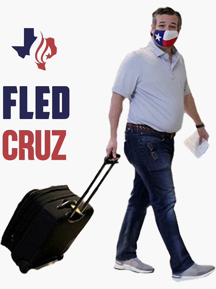 "TED CRUZ MEME GOING TO CANCUN " Sticker for Sale by Giovanni's Brown ...