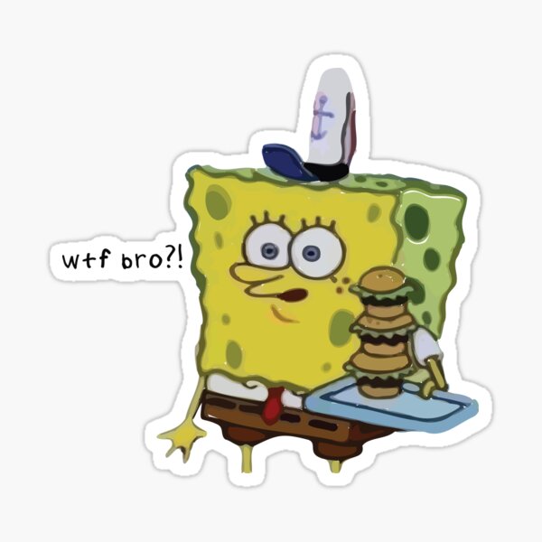 "wtf bro -meme" Sticker for Sale by Brand015 | Redbubble