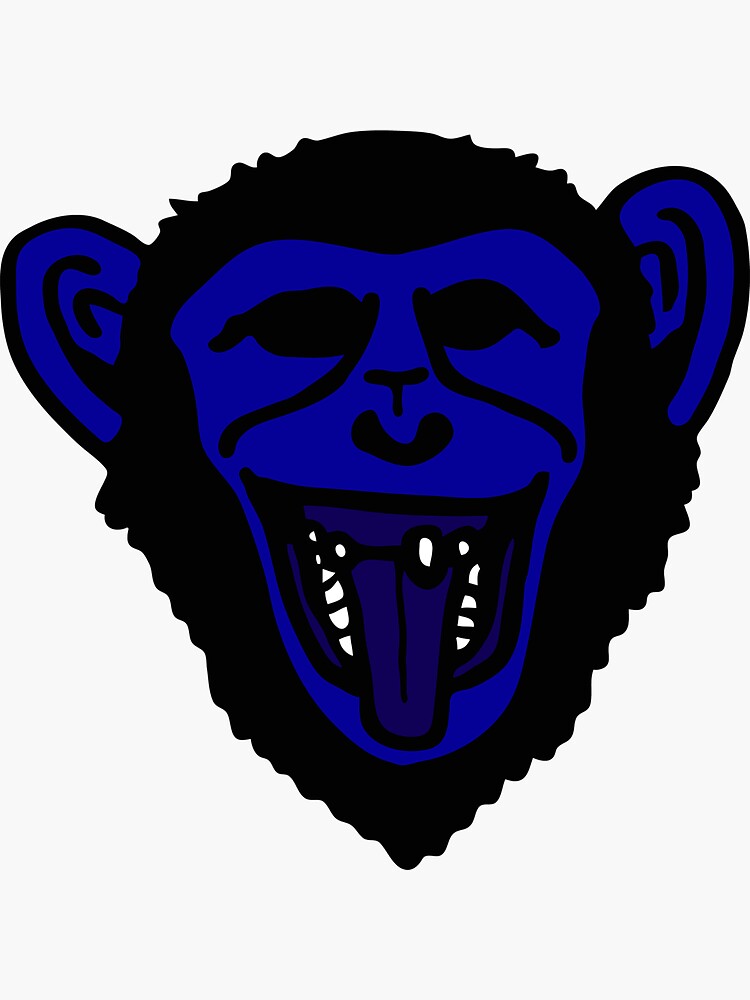 "Iron Chimp Indigo" Sticker by TheLangdon | Redbubble