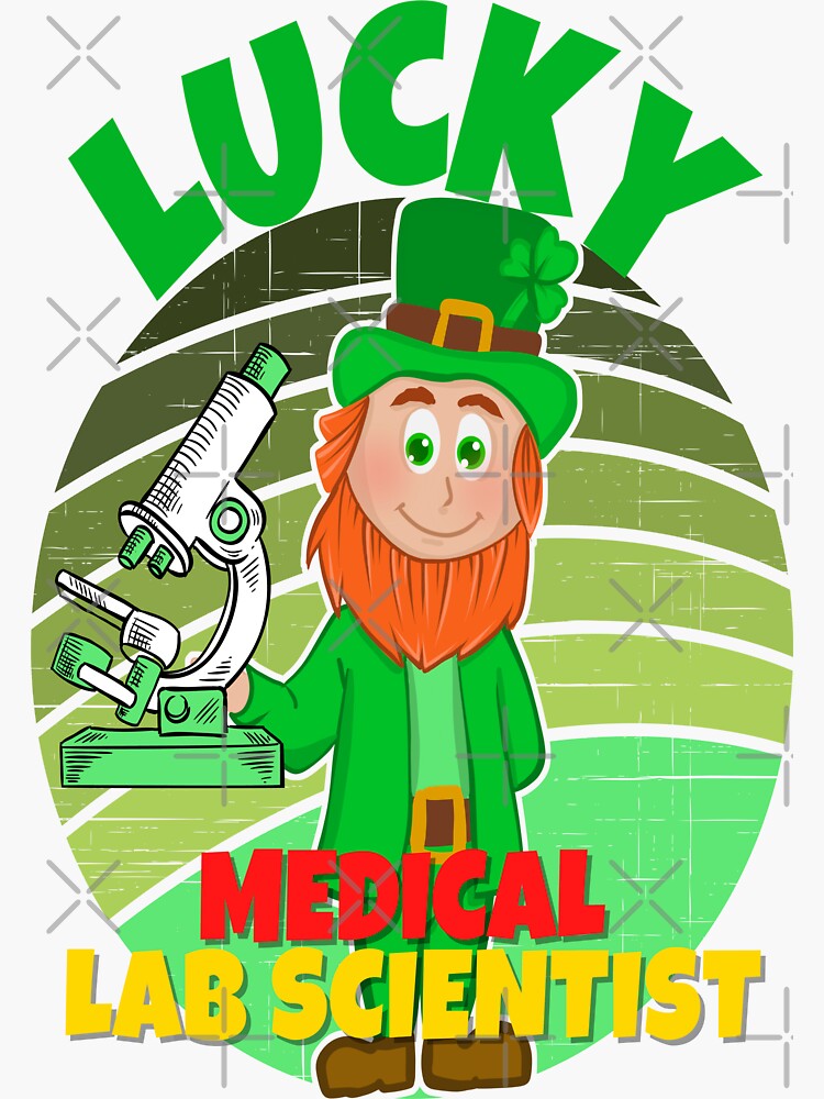 Pegatina «LUCKY MEDICAL LAB CIENTÍFICO ST PATRICKS DAY CIENTÍFICO DE ...