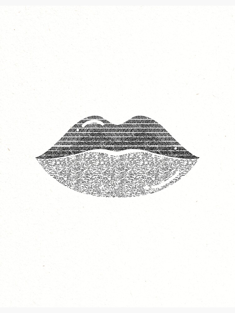 "Lips Ink Drawing" Sticker by Hollowfog | Redbubble